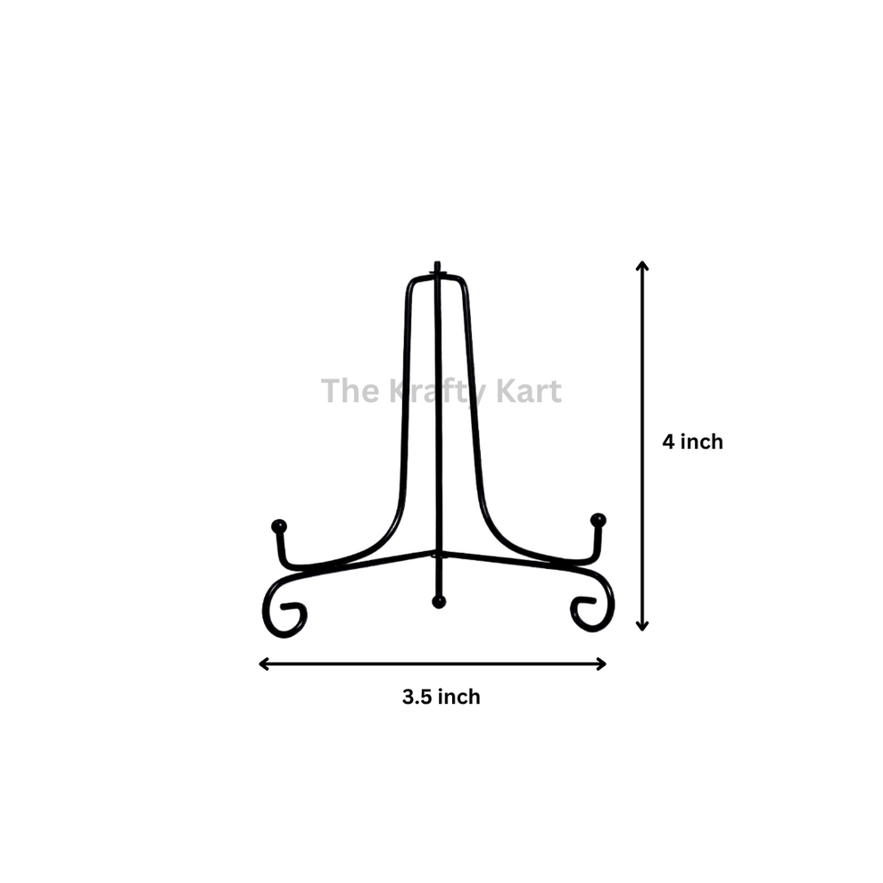 Foldable Curve Metal Stand (Black) | The Krafty Kart Wholesale Resin Store