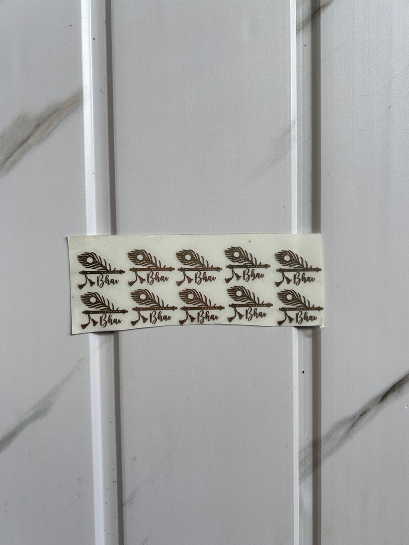 Rakhi Metal Sticker - Bhai With Morpankh | The Krafty Kart Wholesale ...